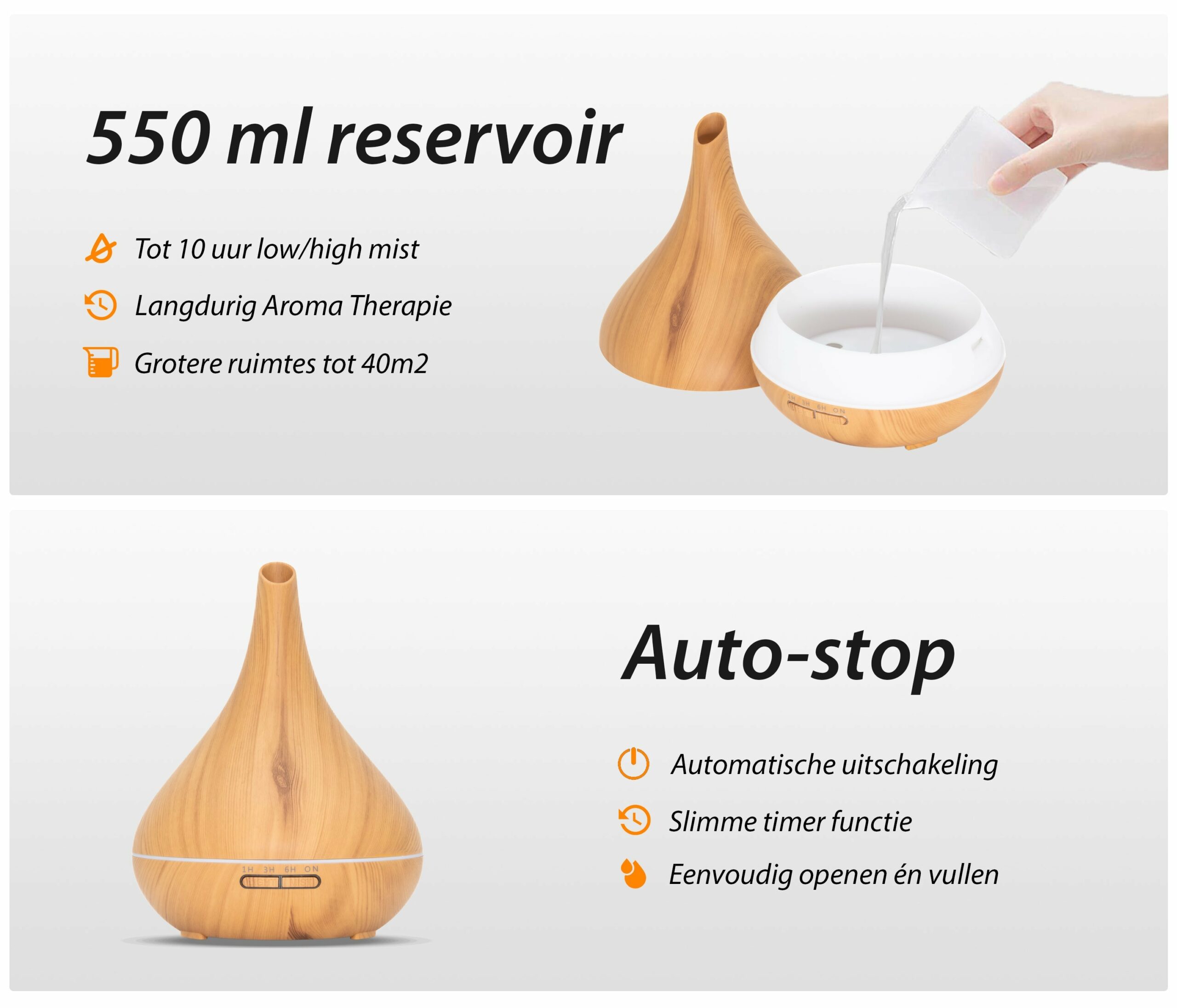 Lotus Pro - Light Wood - Aroma Diffuser - Geurtjes